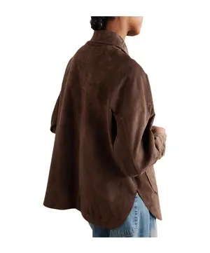 ARMA Oversized Paneled Suede Jacket