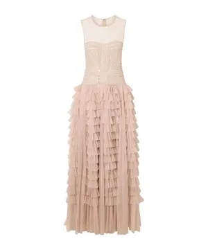 Ulla Johnson Crochet And Tulle Gown