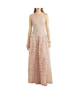 Ulla Johnson Crochet And Tulle Gown