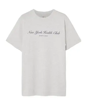 SPORTY  RICH Crew Neck T-shirt - White