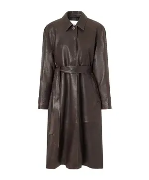 Magda Butrym Textured Leather Trench Coat