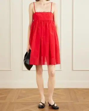 Cecilie Bahnsen Embroidered Slip Dress