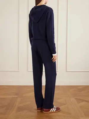 SPORTY  RICH Sporty & Rich Embroidered Cashmere And Wool Blend Cardigan