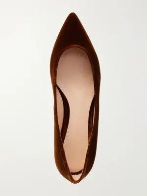 GIANVITO ROSSI Velvet Ballet Flats