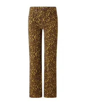 R13 Cropped Animal-print Flare Jeans