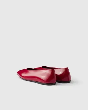 Prada Brushed Leather Ballerinas