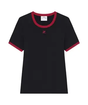 COURREGES Heritage Crewneck T-shirt With Logo Patch