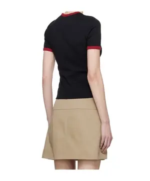 COURREGES Heritage Crewneck T-shirt With Logo Patch