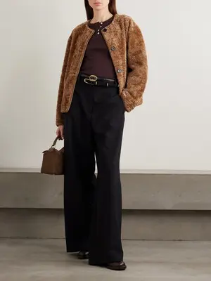 ARMA Reversible Leather And Shearling Jacket - Brown