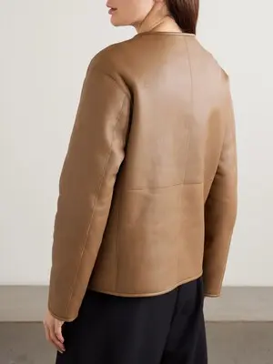 ARMA Reversible Leather And Shearling Jacket - Brown