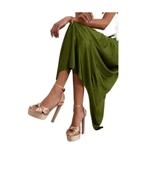 AQUAZZURA Knotted Satin Platform Sandals