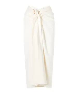 Magda Butrym Knot-detail Ruched Midi Skirt