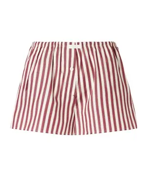 ERES House Striped Cotton-poplin Pajama Shorts