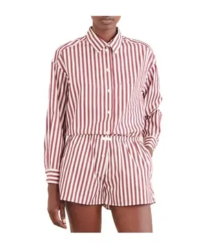 ERES House Striped Cotton-poplin Pajama Shorts