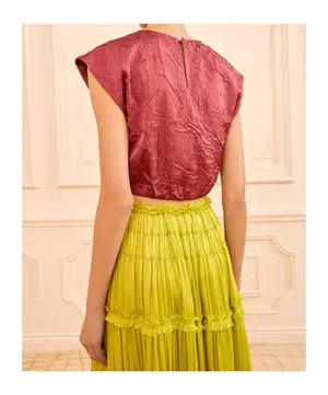 Ulla Johnson Gisella Satin Crop Top