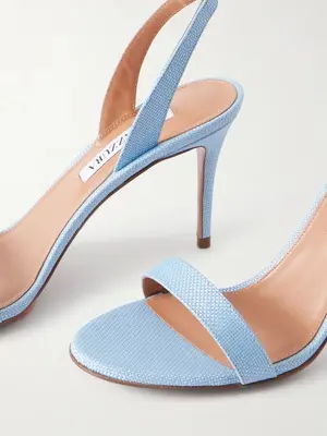 AQUAZZURA Raffia Slingback Sandals