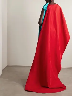 Carolina Herrera Multi-layered One-shoulder Dress With Bow Embellishment
