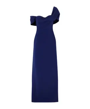 Carolina Herrera Off-the-shoulder Draped Crepe Dress