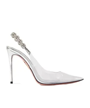 AQUAZZURA Crystal-embellished Pvc Slingback Pumps