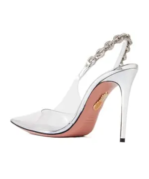 AQUAZZURA Crystal-embellished Pvc Slingback Pumps
