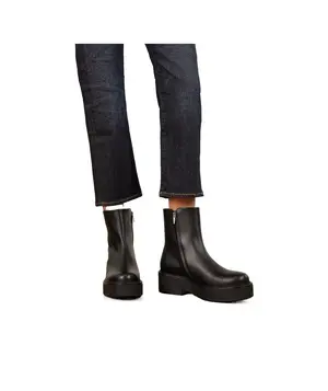 GIANVITO ROSSI Leather Zip Up Ankle Boots
