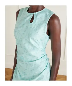 Christopher Esber Sleeveless Jacquard Dress With Keyhole Neckline