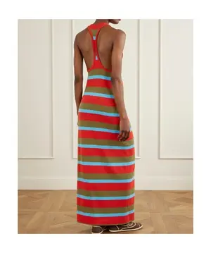 Staud Encino Striped Dress