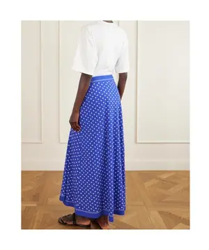 Christopher Esber Bandana-print Ruched Long Skirt