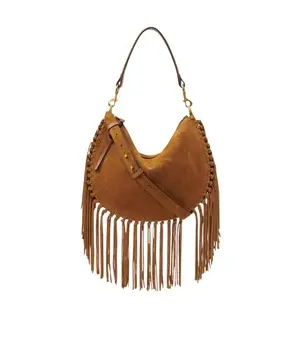 Isabel Marant Étoile Suede Shoulder Bag With Fringe Details