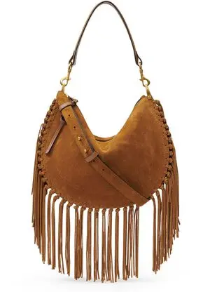 Isabel Marant Étoile Suede Shoulder Bag With Fringe Details