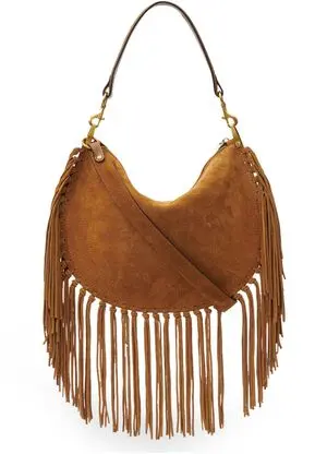 Isabel Marant Étoile Suede Shoulder Bag With Fringe Details