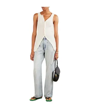 Auralee Ribbed Knit Sleeveless Top