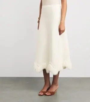 Ulla Johnson High-waisted Midi Skirt With Tassel Trim