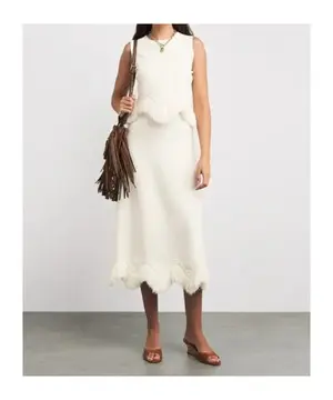Ulla Johnson High-waisted Midi Skirt With Tassel Trim