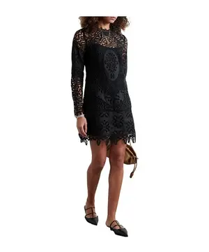 Ulla Johnson Cordedlace Trimmed Linen Mini Dress