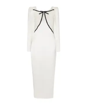 Alessandra Rich Bow-embellished Sequined Dress