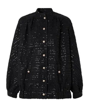 Alessandra Rich Sequin-embellished Tweed Jacket