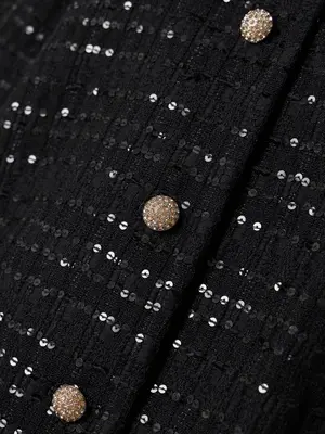 Alessandra Rich Sequin-embellished Tweed Jacket