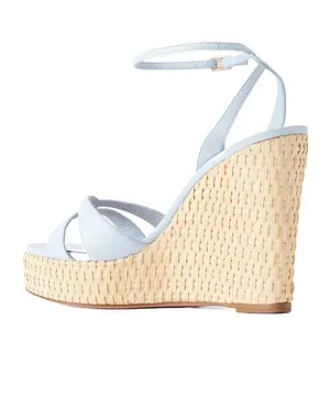 AQUAZZURA Leather Wedge Sandals