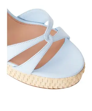 AQUAZZURA Leather Wedge Sandals