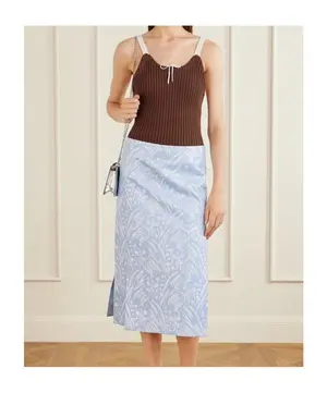 Tory Burch Color-block Ribbed-knit Bodysuit