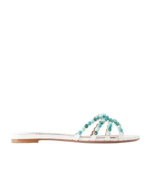 AQUAZZURA Flat Slide Sandals