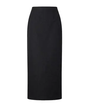 Cecilie Bahnsen Cotton Matelassé Midi Skirt - Black