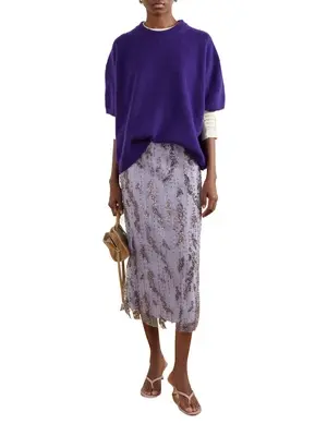 Staud Beaded Midi Skirt