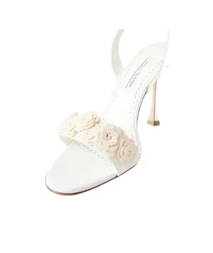 Manolo Blahnik Floral Embellished High Heels