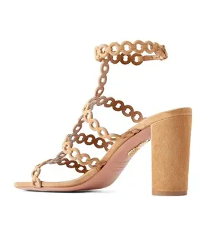 AQUAZZURA Cutout Suede Sandals