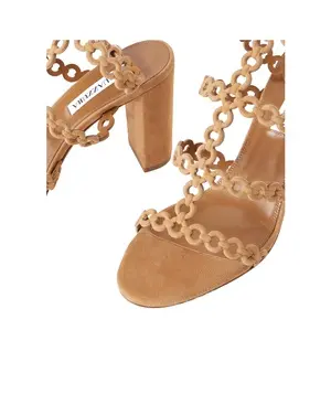 AQUAZZURA Cutout Suede Sandals