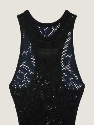 Givenchy Midi Dress In Knitted Floral Lace