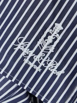 SPORTY  RICH Sporty & Rich Striped Cotton Lounge Shorts