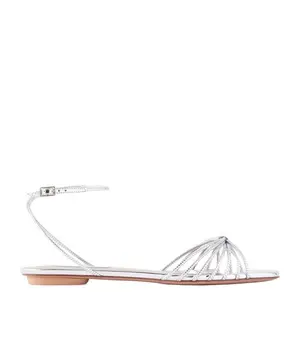 AQUAZZURA Solid Color Leather Flats